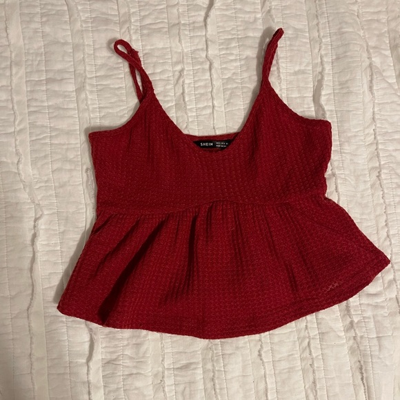 SHEIN | Tops | Red Spaghetti Strap Top | Poshmark